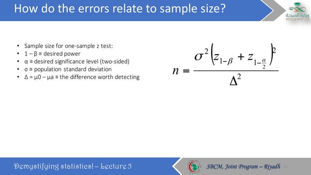 P value, Power, Type 1 and 2 errors | PDF