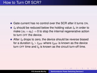 Lecture-5 : Semiconductor Power Switching Devices-2 | PDF