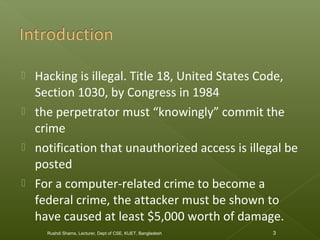 L5 understanding hacking | PPT | Technology & Computing