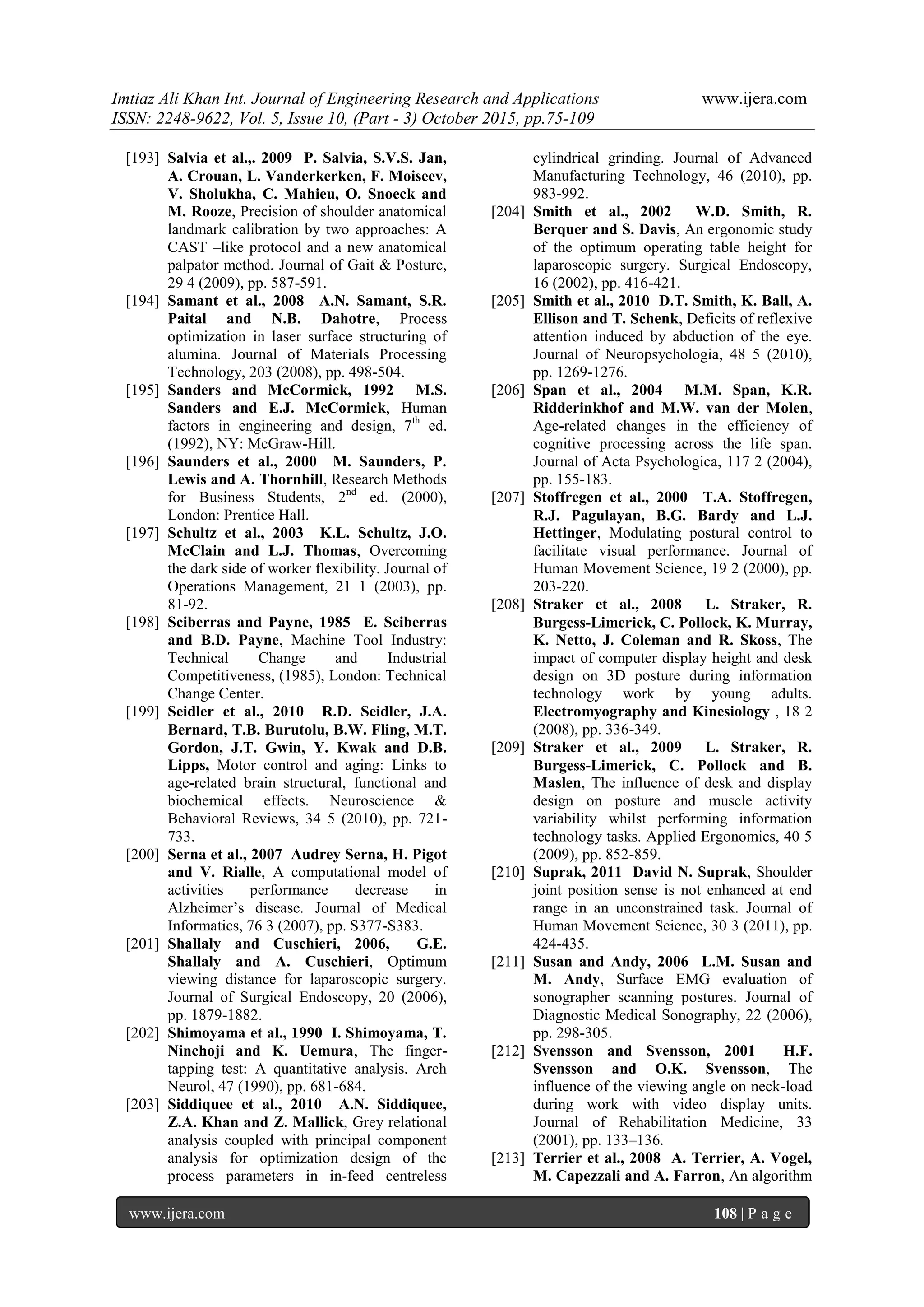Multi-Response Research Methodology for Ergonomic Design of Human-CNC Machine Interface | PDF