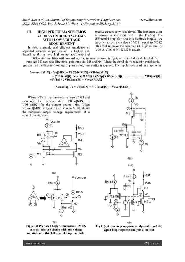 A Low Power Low Voltage High Performance CMOS Current Mirror | PDF