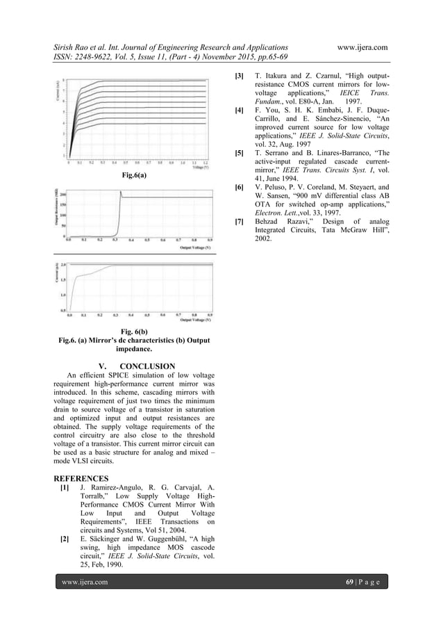 A Low Power Low Voltage High Performance CMOS Current Mirror | PDF