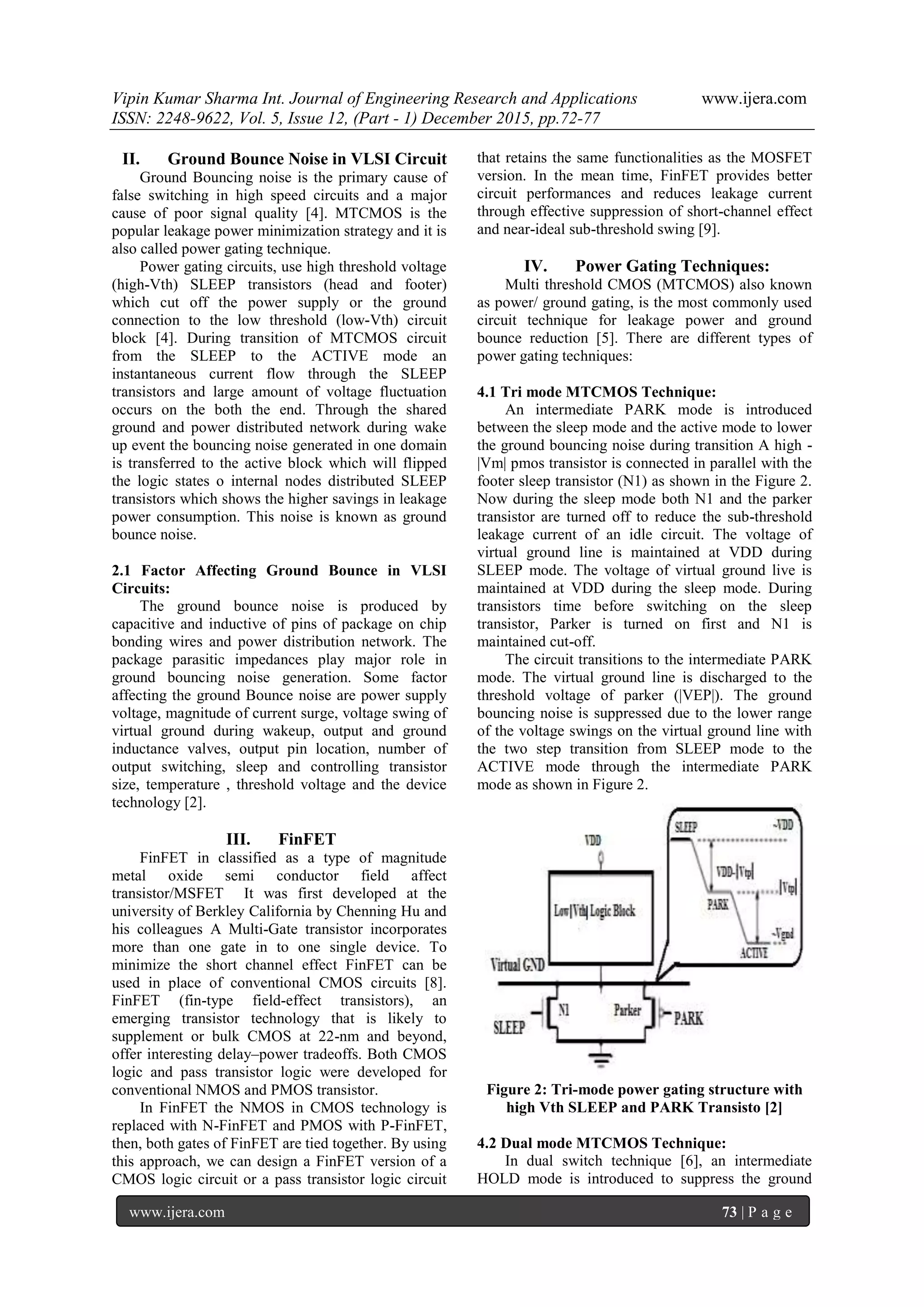 Ground Bounce Noise Reduction in Vlsi Circuits | PDF