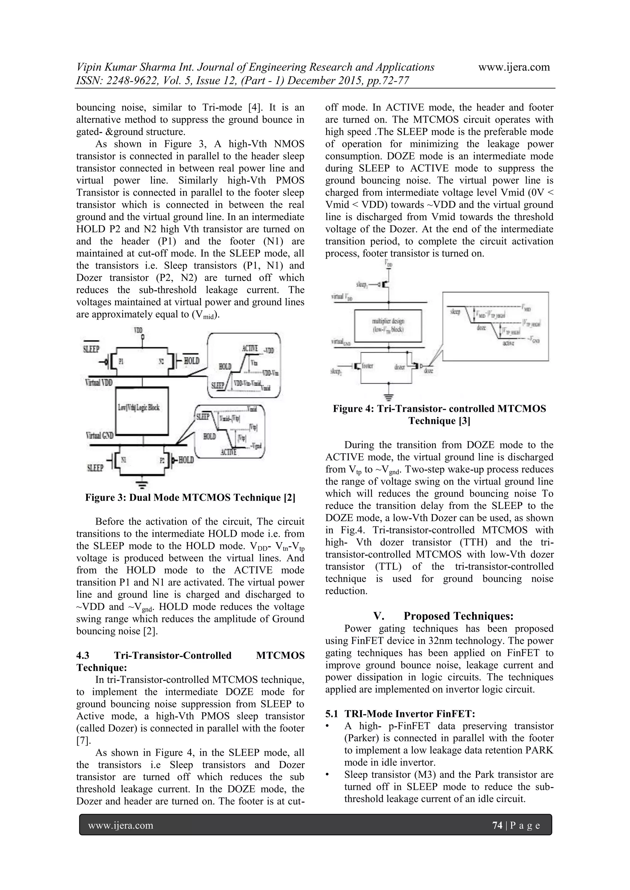 Ground Bounce Noise Reduction in Vlsi Circuits | PDF