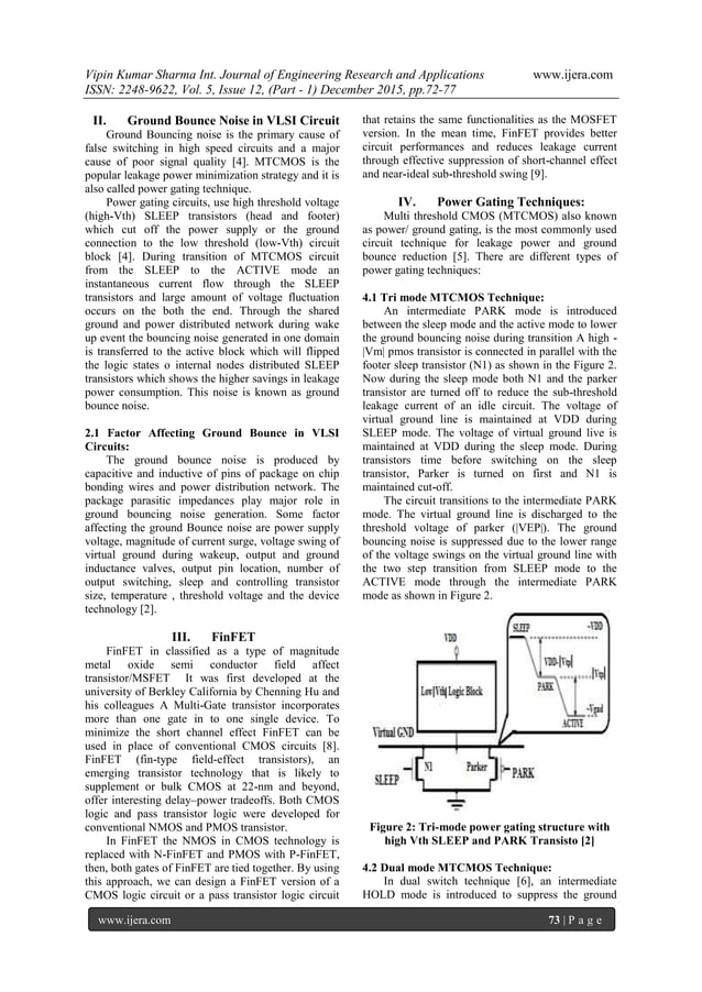 Ground Bounce Noise Reduction in Vlsi Circuits | PDF | Physics | Science