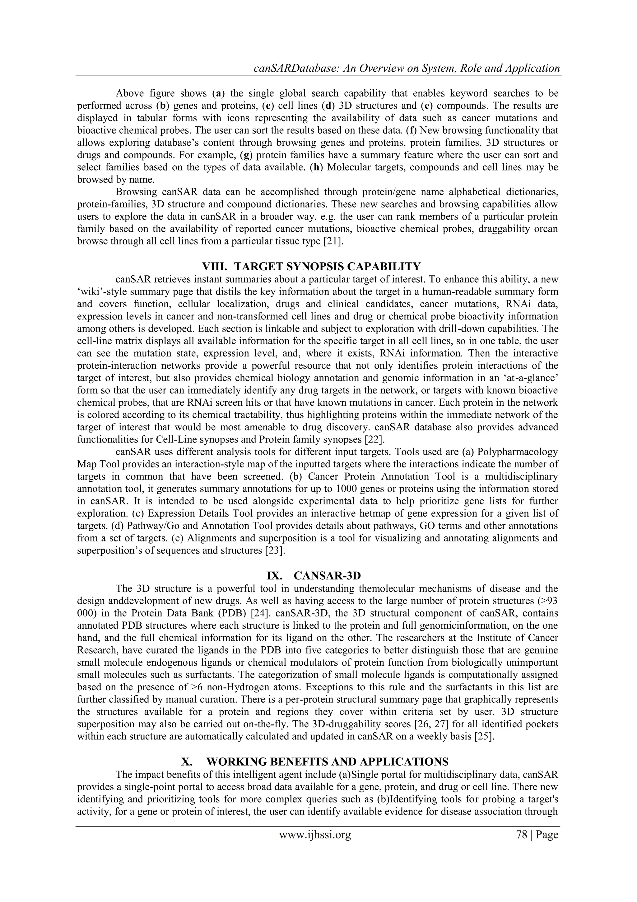 Can SAR Database: An Overview on System, Role and Application | PDF