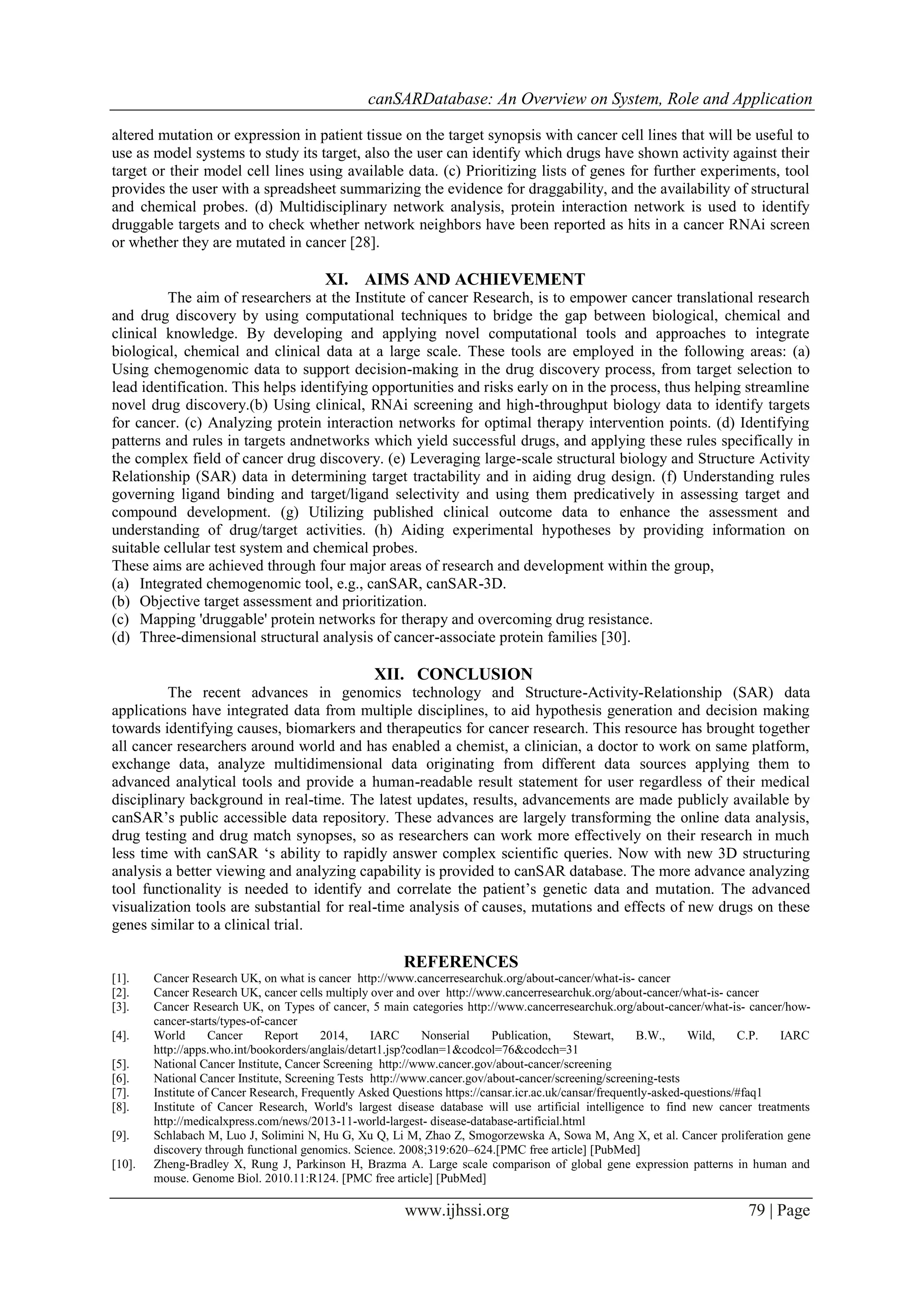 Can SAR Database: An Overview on System, Role and Application | PDF
