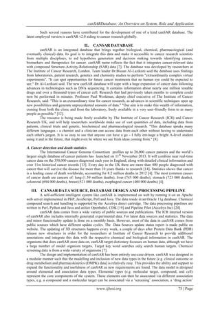 Can SAR Database: An Overview on System, Role and Application | PDF