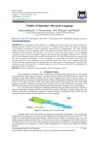 Vitality of Simeulue’s Devayan Language | PDF