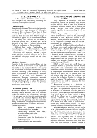 A Survey on Constellation Based Attribute Selection Method for High Dimensional Data | PDF