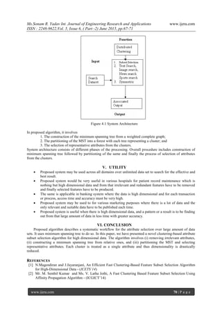 A Survey on Constellation Based Attribute Selection Method for High Dimensional Data | PDF