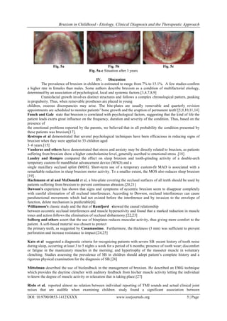 Bruxism in Childhood - Etiology, Clinical Diagnosis and the Therapeutic ...