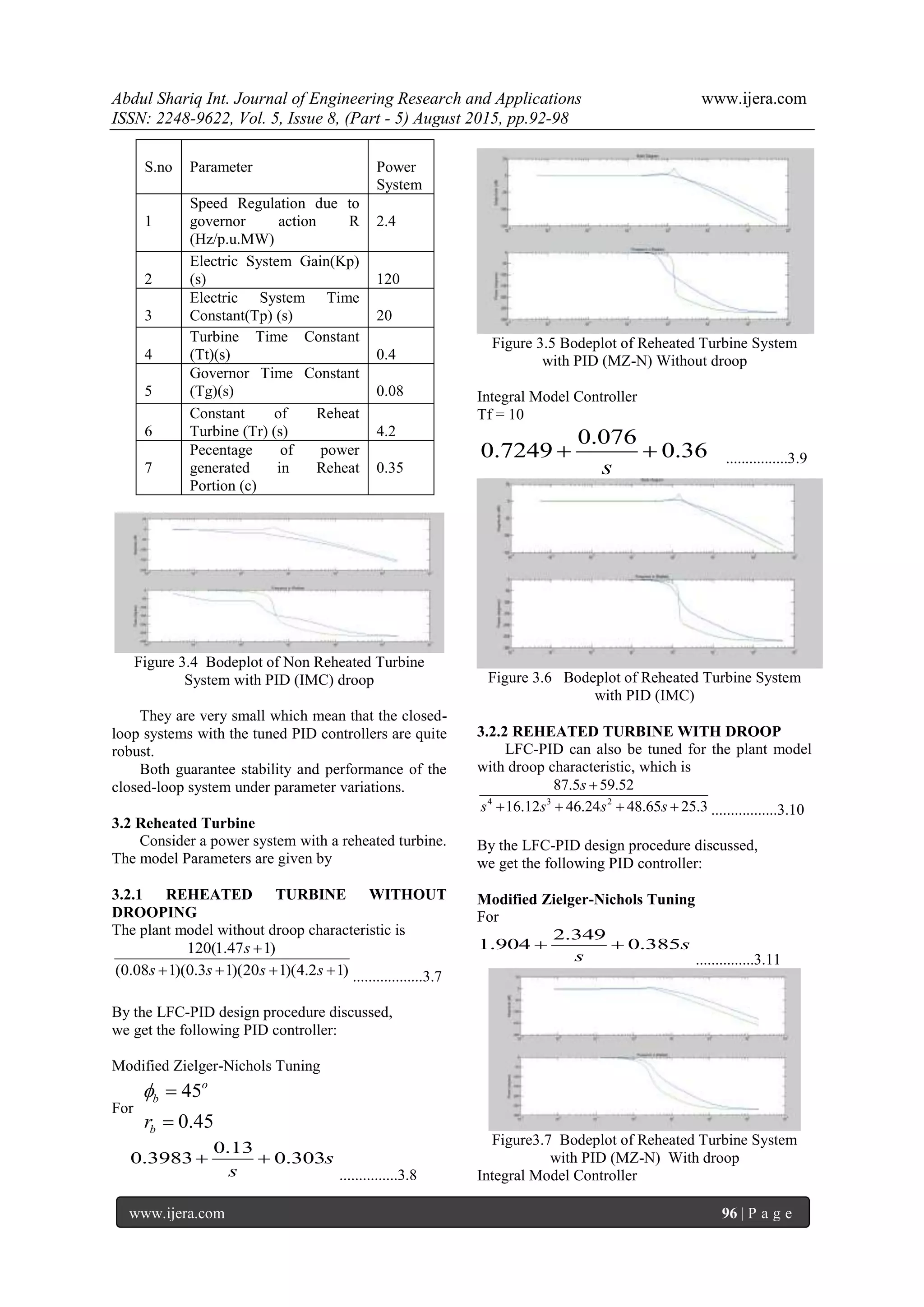 Study of PID Controllers to Load Frequency Control Systems with Various Turbine Models | PDF ...