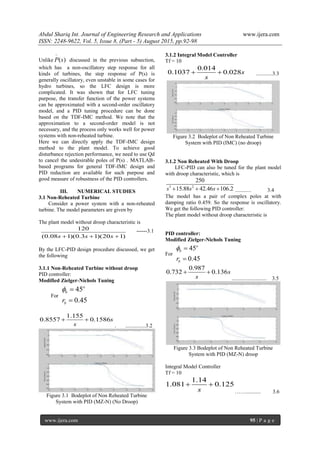 Study of PID Controllers to Load Frequency Control Systems with Various Turbine Models | PDF ...