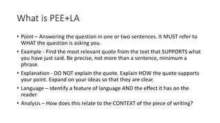 L5 Annotations and PEE practice PPT | PPTX