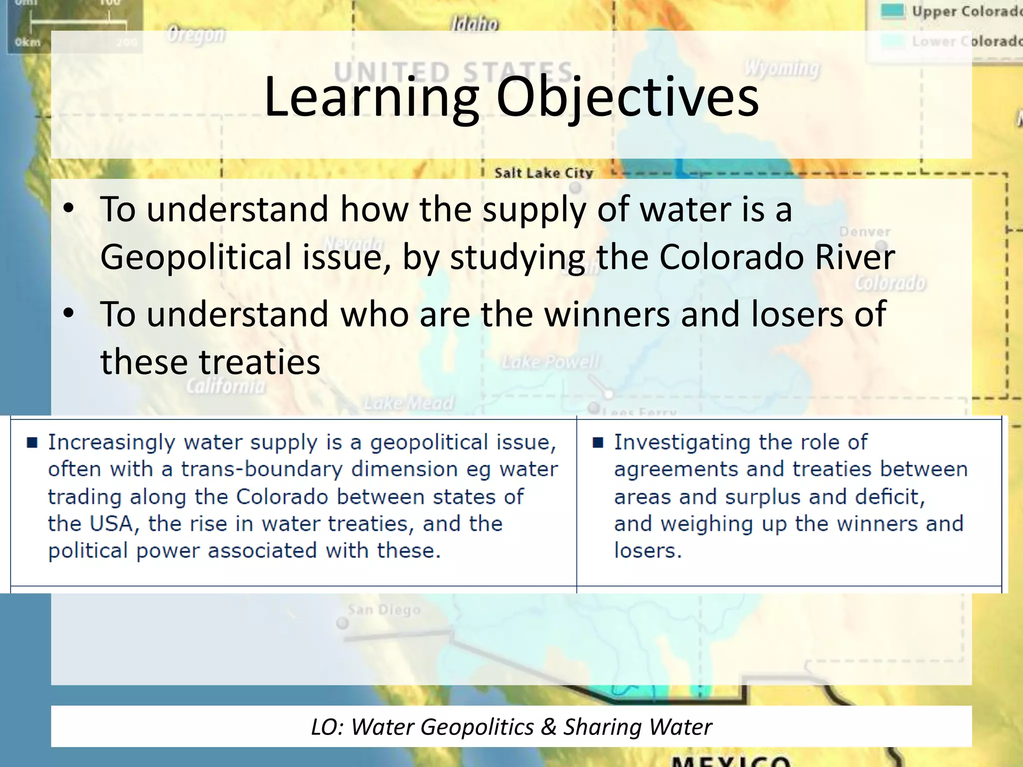 Water Geopolitics Colorado River | PPT