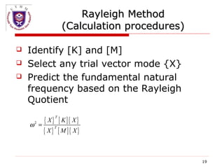 L5 determination of natural frequency & mode shape | PPT