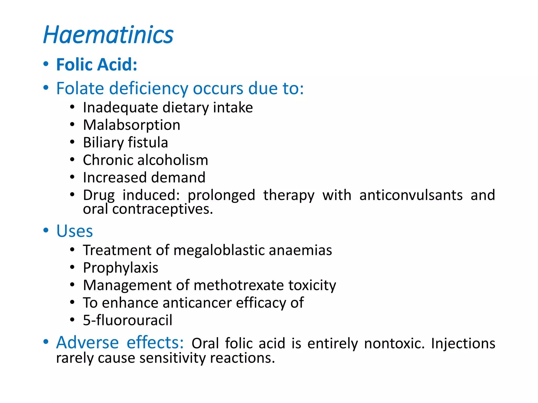 Drugs used in haematological disorders | PPTX