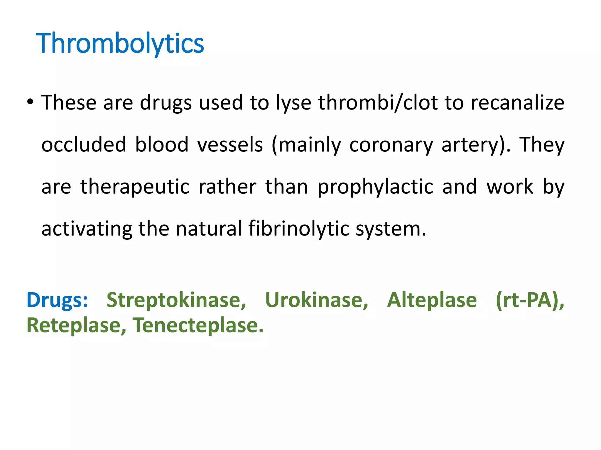 Drugs used in haematological disorders | PPTX