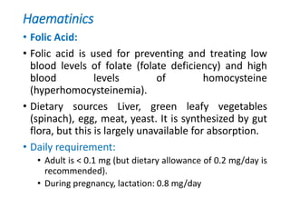 Drugs used in haematological disorders | PPTX
