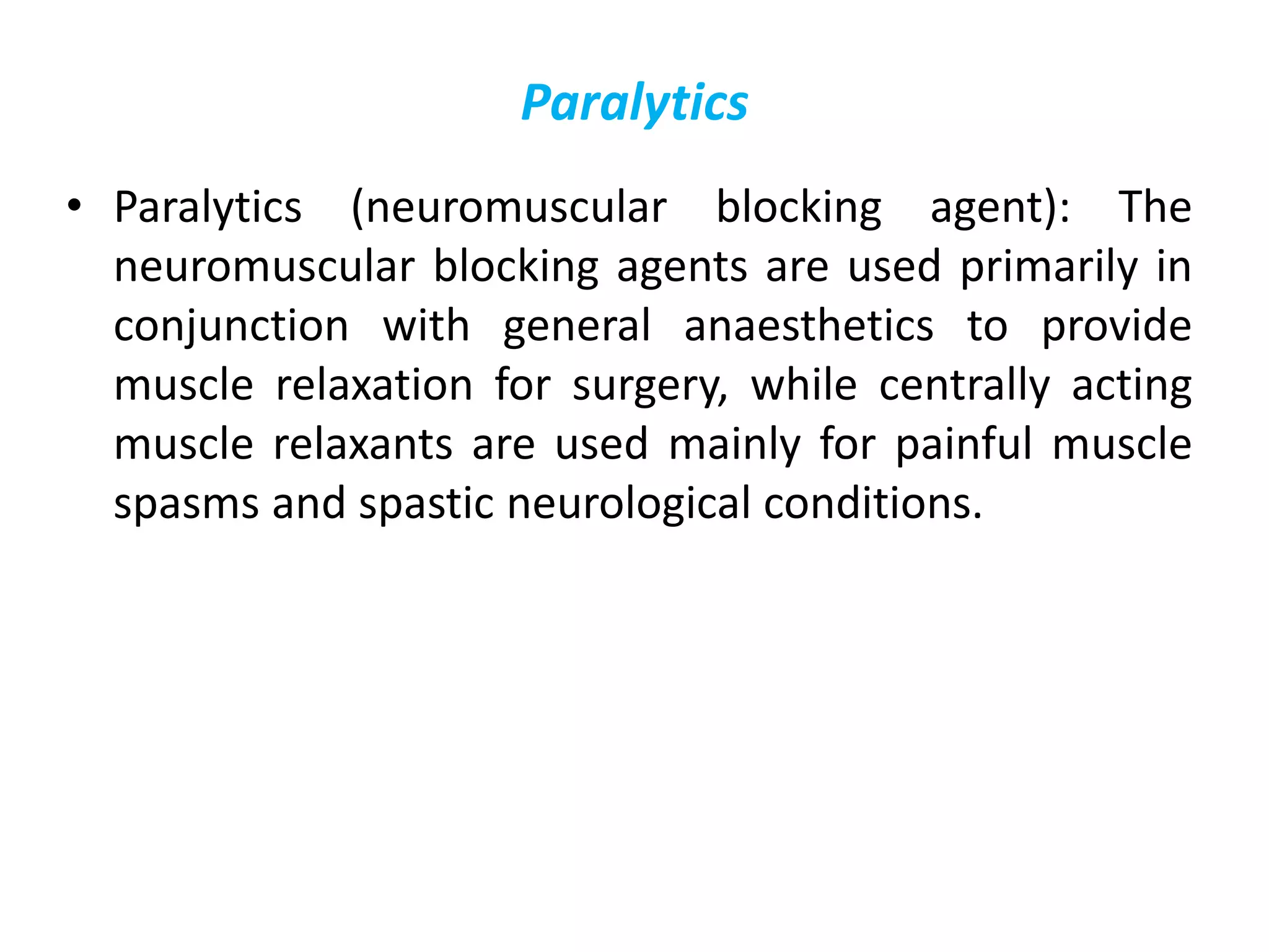 Drug used in Mechanical Ventilation | PPTX