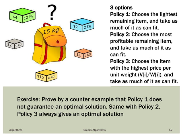 Greedy Algorithms | PPTX | Programming Languages | Computing