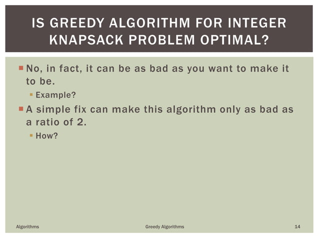 Greedy Algorithms | PPTX | Programming Languages | Computing