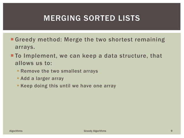 Greedy Algorithms | PPTX | Programming Languages | Computing
