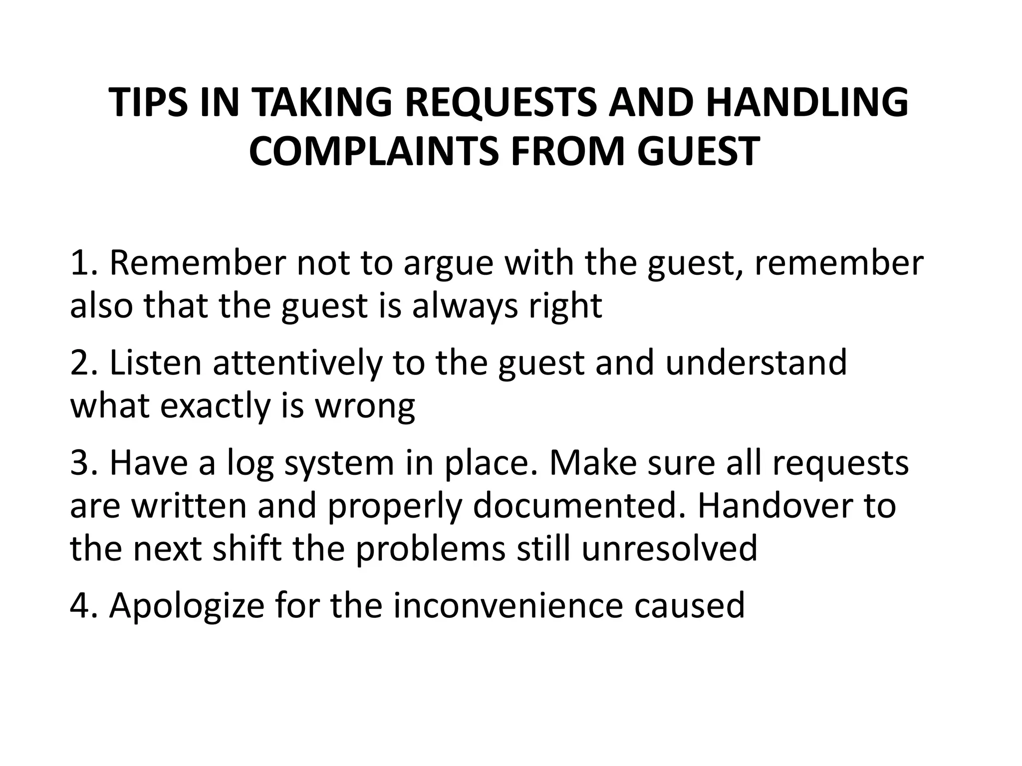 Housekeeping; Handling Guest Request and Complaints.pptx