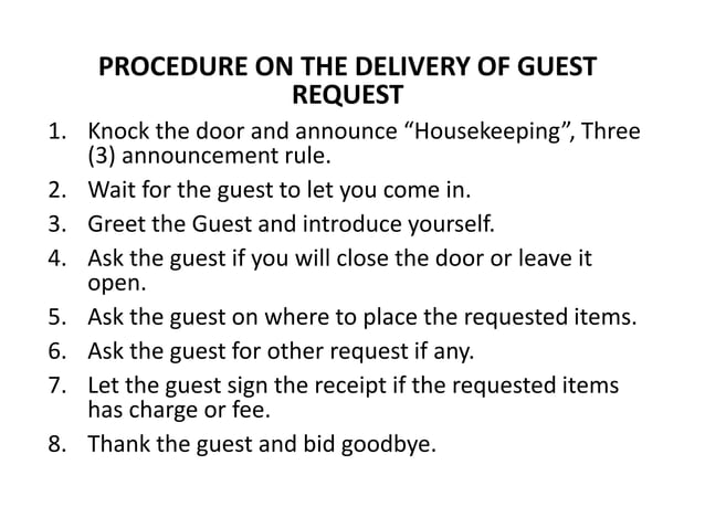 Housekeeping; Handling Guest Request and Complaints.pptx