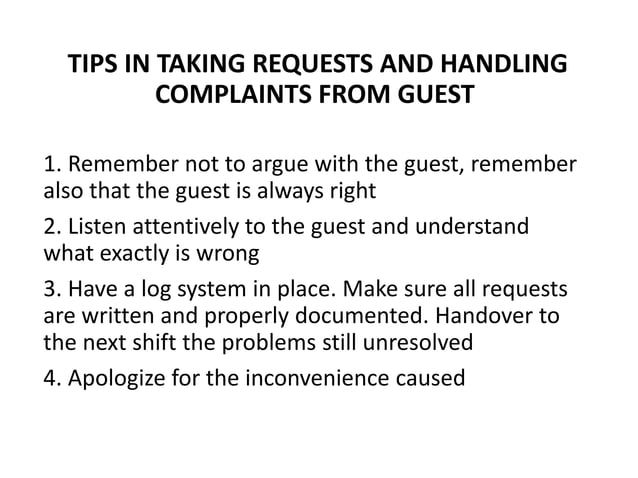 Housekeeping; Handling Guest Request and Complaints.pptx