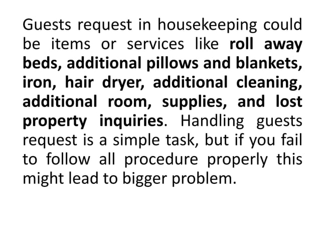 Housekeeping; Handling Guest Request and Complaints.pptx