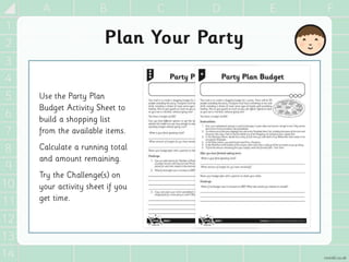 L5 lesson presentation party plan budget | PPT