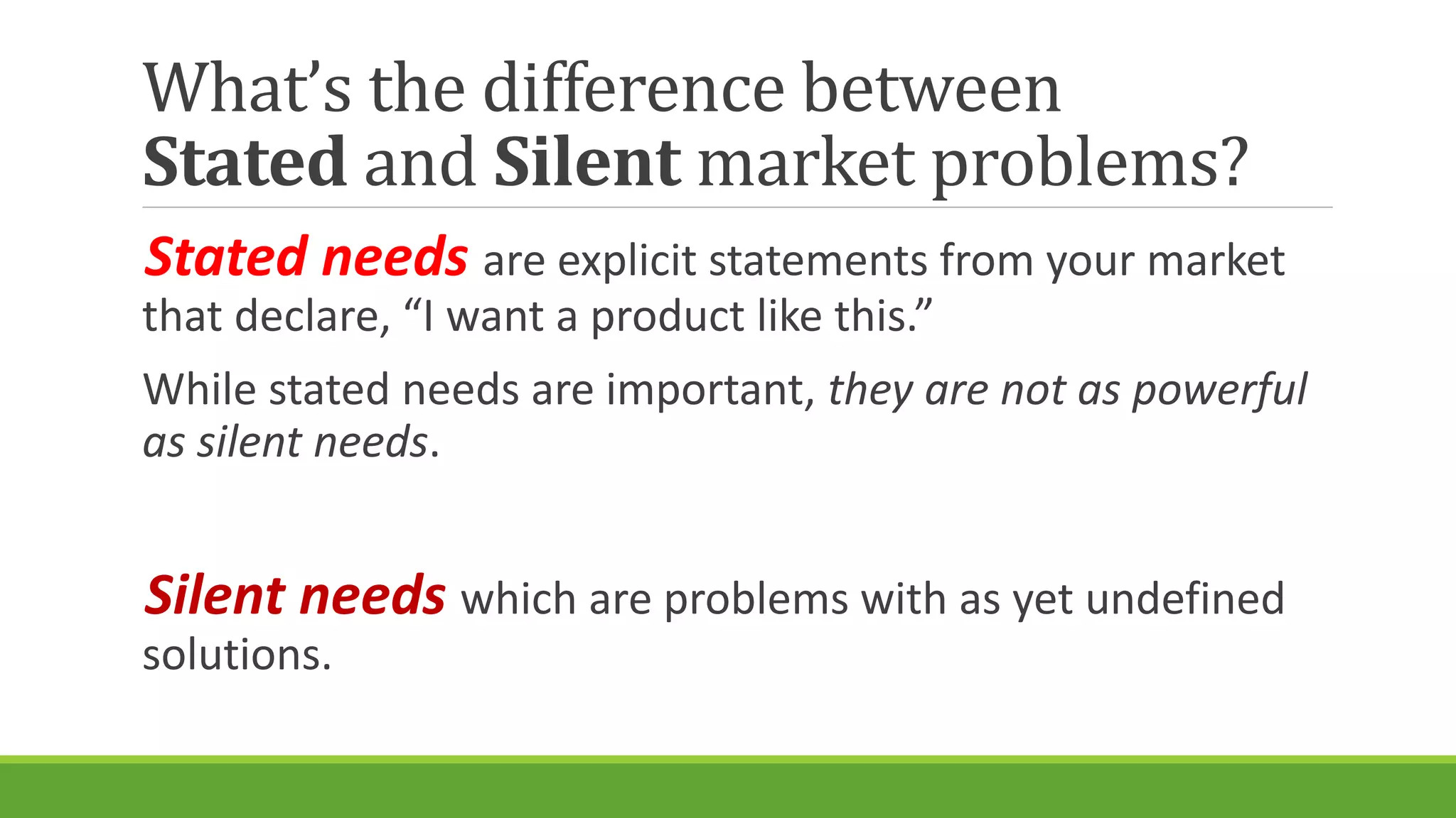 Development of A Business Plan - Identifying a Market Problem | PPTX