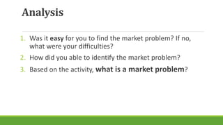 Development of A Business Plan - Identifying a Market Problem | PPTX