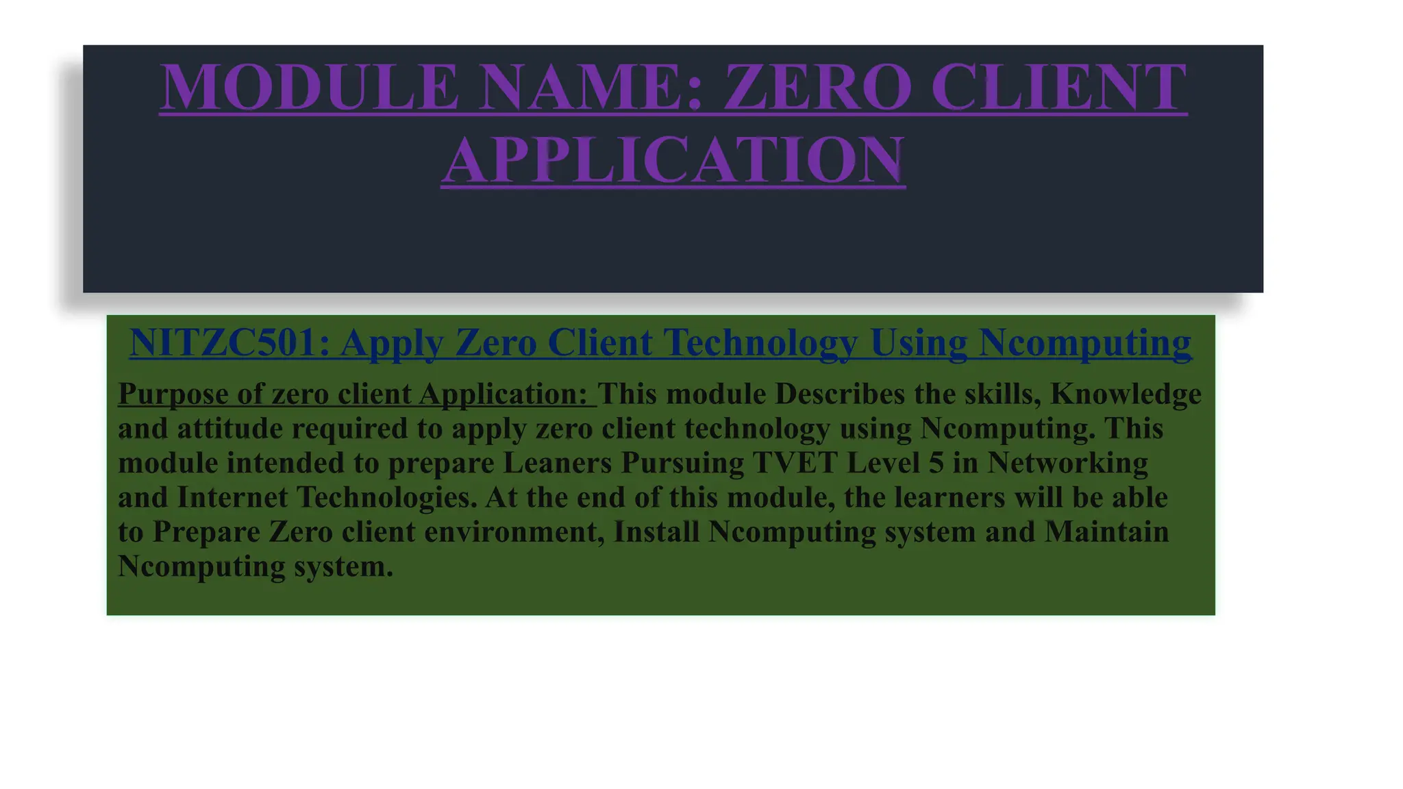 L5 Network and Internet tecchnologyT ZERO CLIENT APPLICATION | PPTX