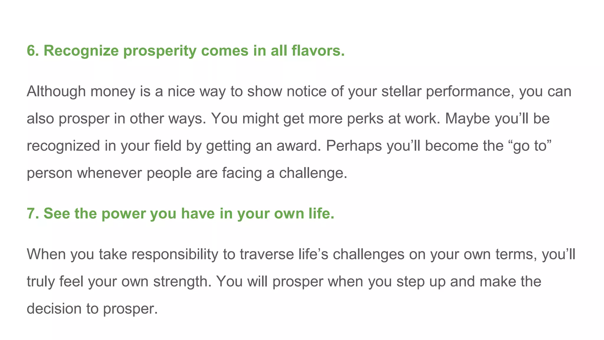 Prepare Your Mind For Prosperity | PPTX