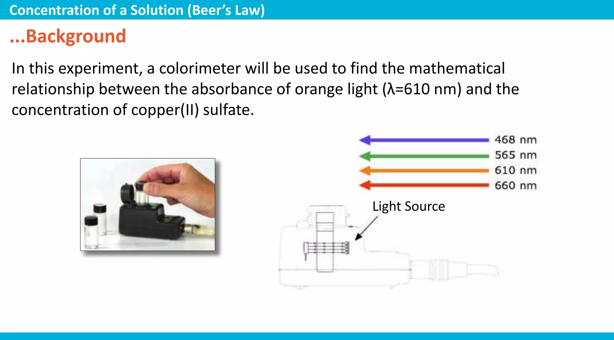 L5 Using Colorimeter UV Vis Spectrometry (simplified).pptx | Chemistry ...