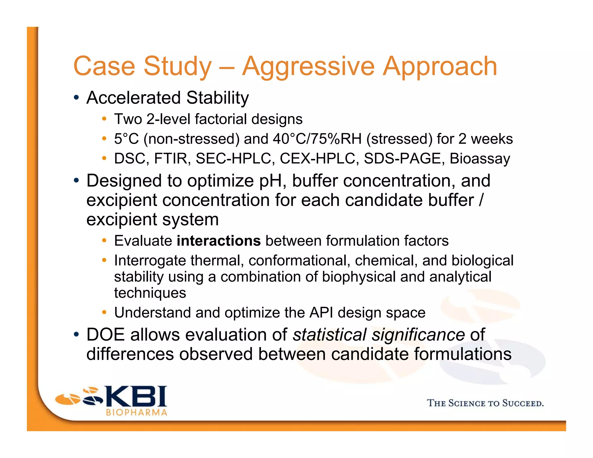 Accelerated Stability During Formulation Development of Early Stage ...