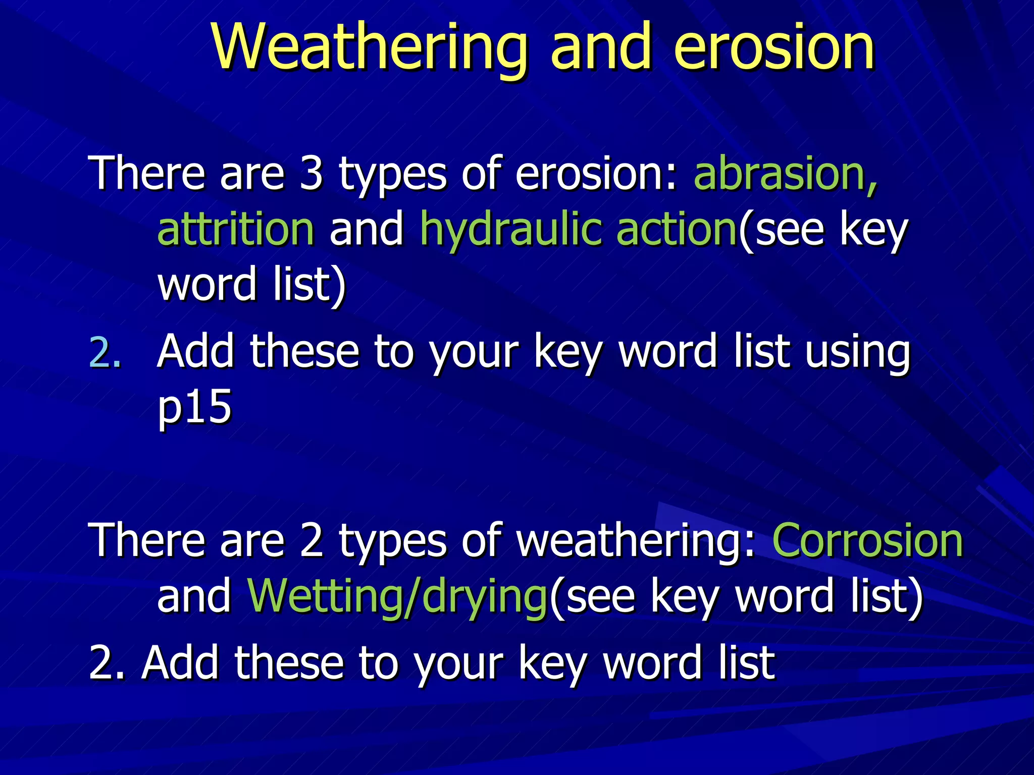 Lesson 5: Weathering and erosion | PPT