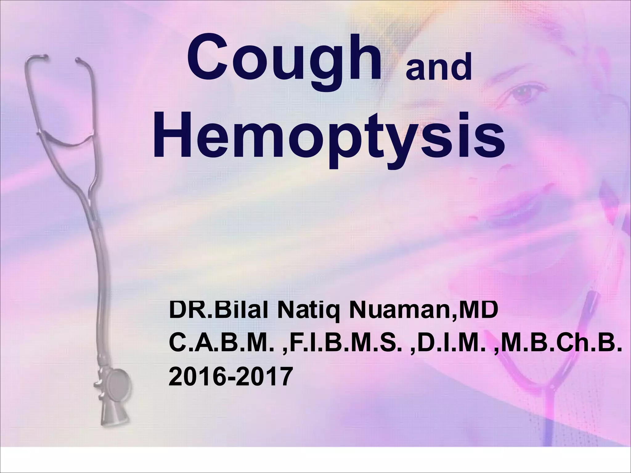 Cough And Hemoptysis Differential Diagnosis