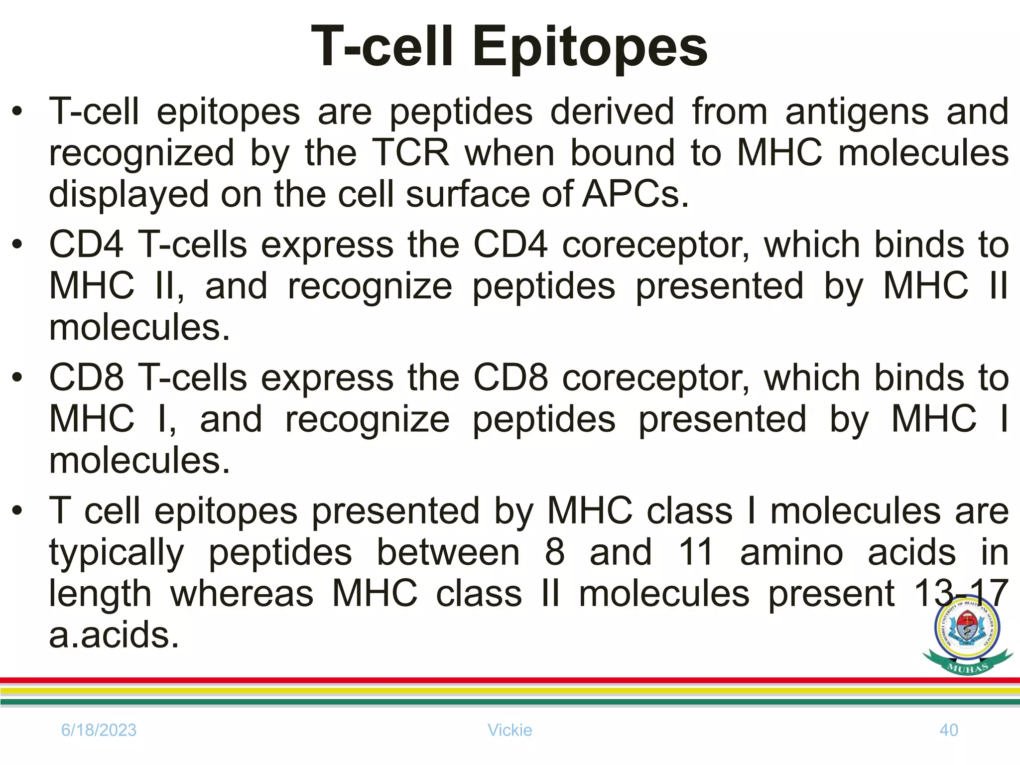L6.0 Immune recognition molecule (MHC,T cell receptor, T cell epitopes, T cell markers, B cell ...