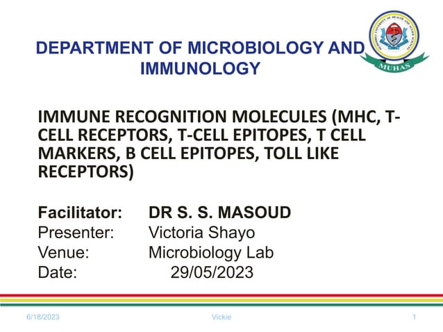 L6.0 Immune recognition molecule (MHC,T cell receptor, T cell epitopes, T cell markers, B cell ...