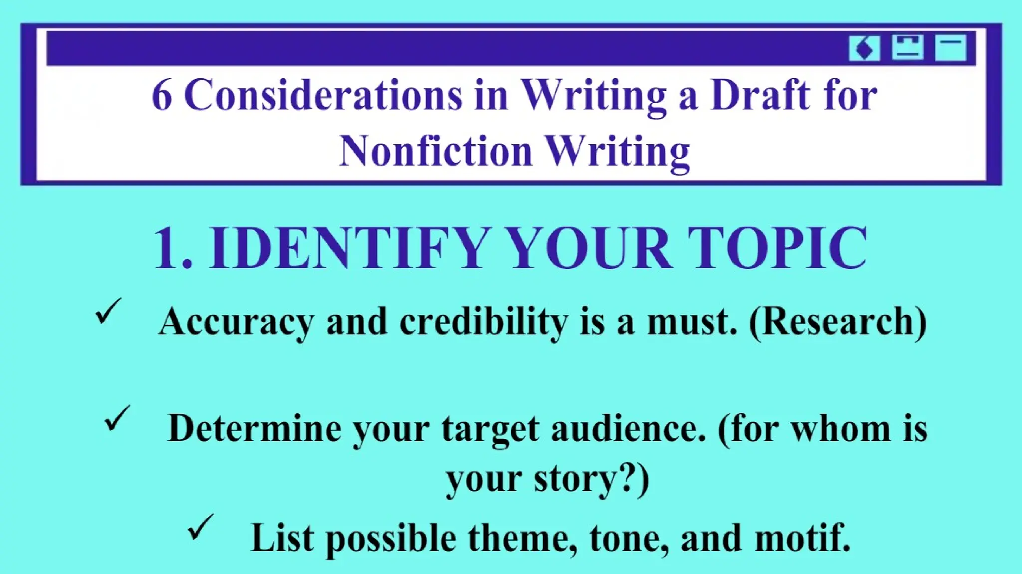 L#6- Revising the draft- Creative Non fiction | PPTX