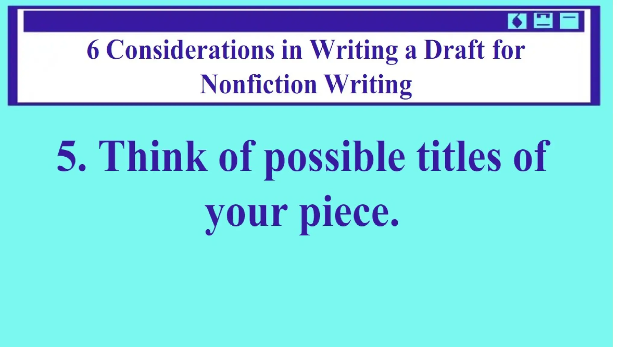 L#6- Revising the draft- Creative Non fiction | PPTX