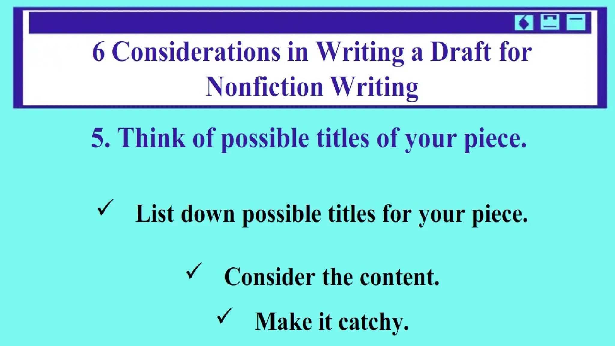 L#6- Revising the draft- Creative Non fiction | PPTX