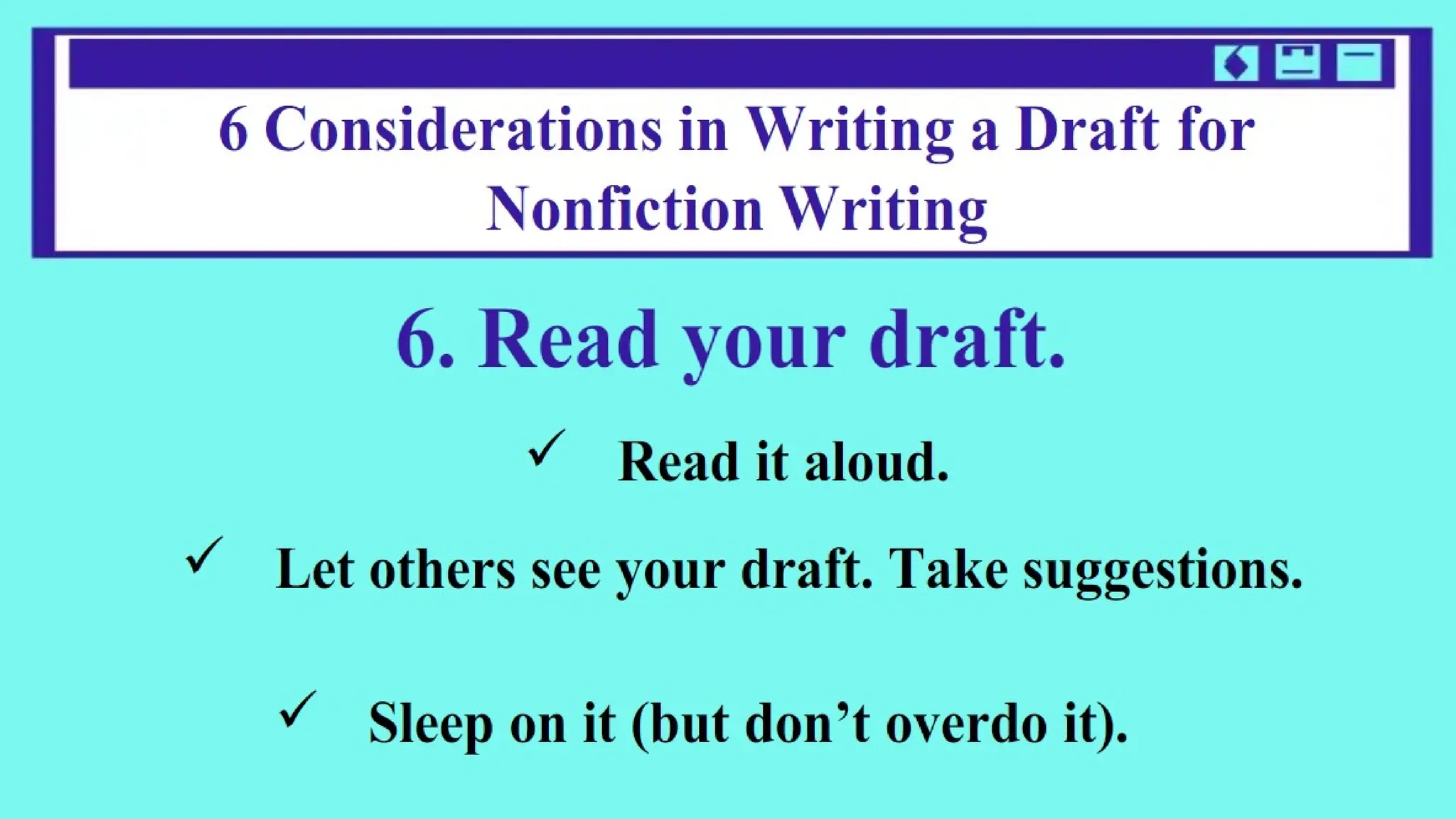 L#6- Revising the draft- Creative Non fiction | PPTX