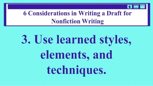 L#6- Revising the draft- Creative Non fiction | PPTX