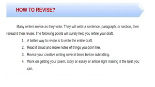 L#6- Revising the draft- Creative Non fiction | PPTX