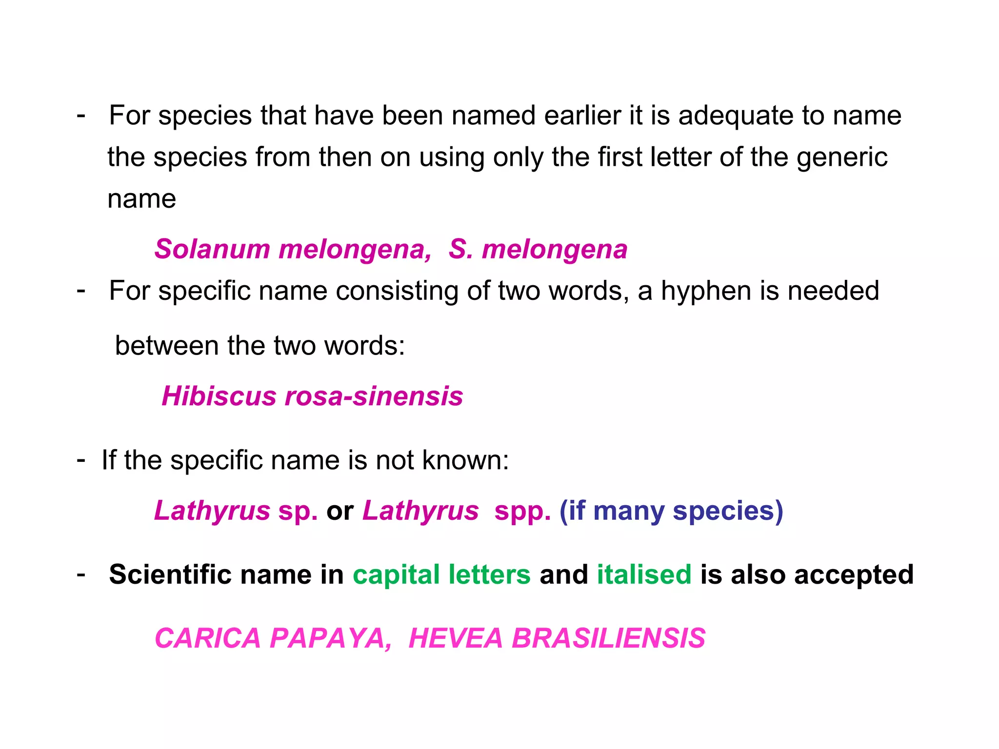 Plant taxonomy | PPT